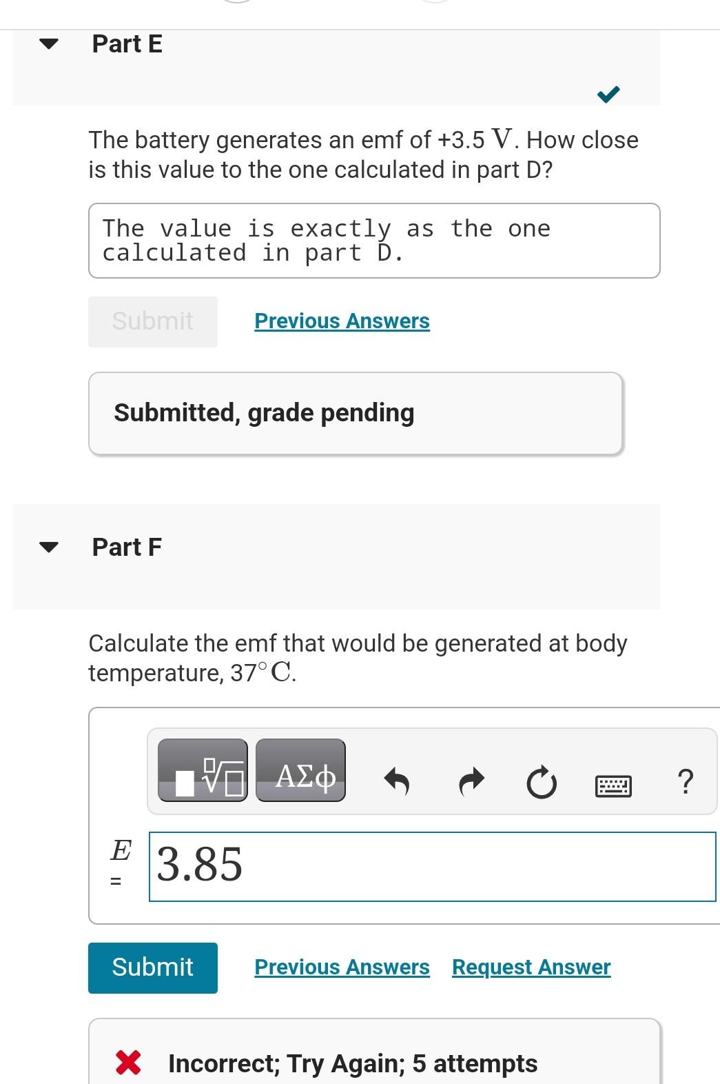 Solved Choose the two half-reactions from Appendix E in the | Chegg.com