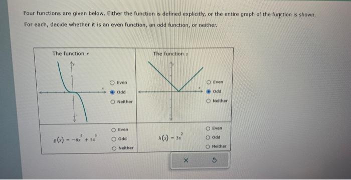 Solved Four Functions Are Given Below Either The Function 9169