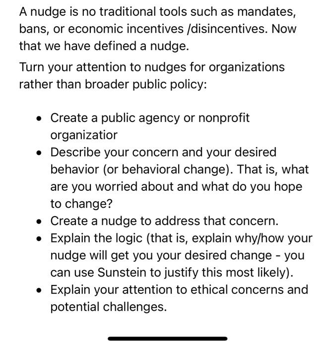 Solved A nudge is DIFFERENT from traditional approaches - | Chegg.com