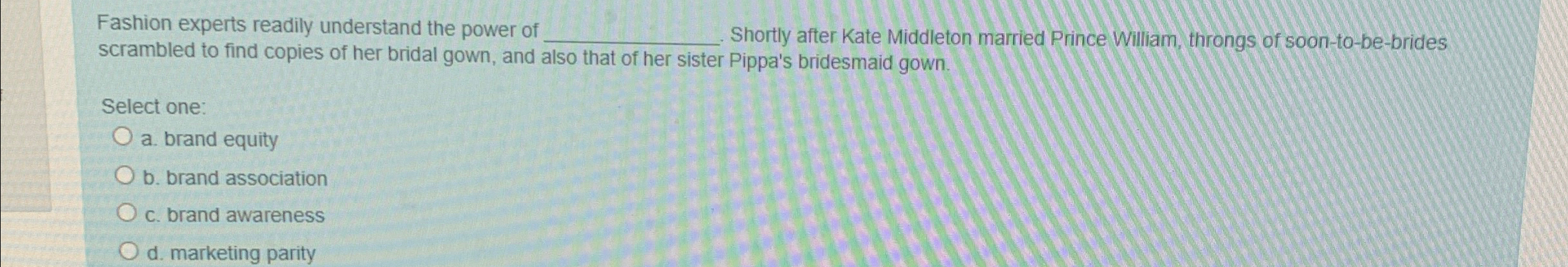 Solved Fashion experts readily understand the power of | Chegg.com