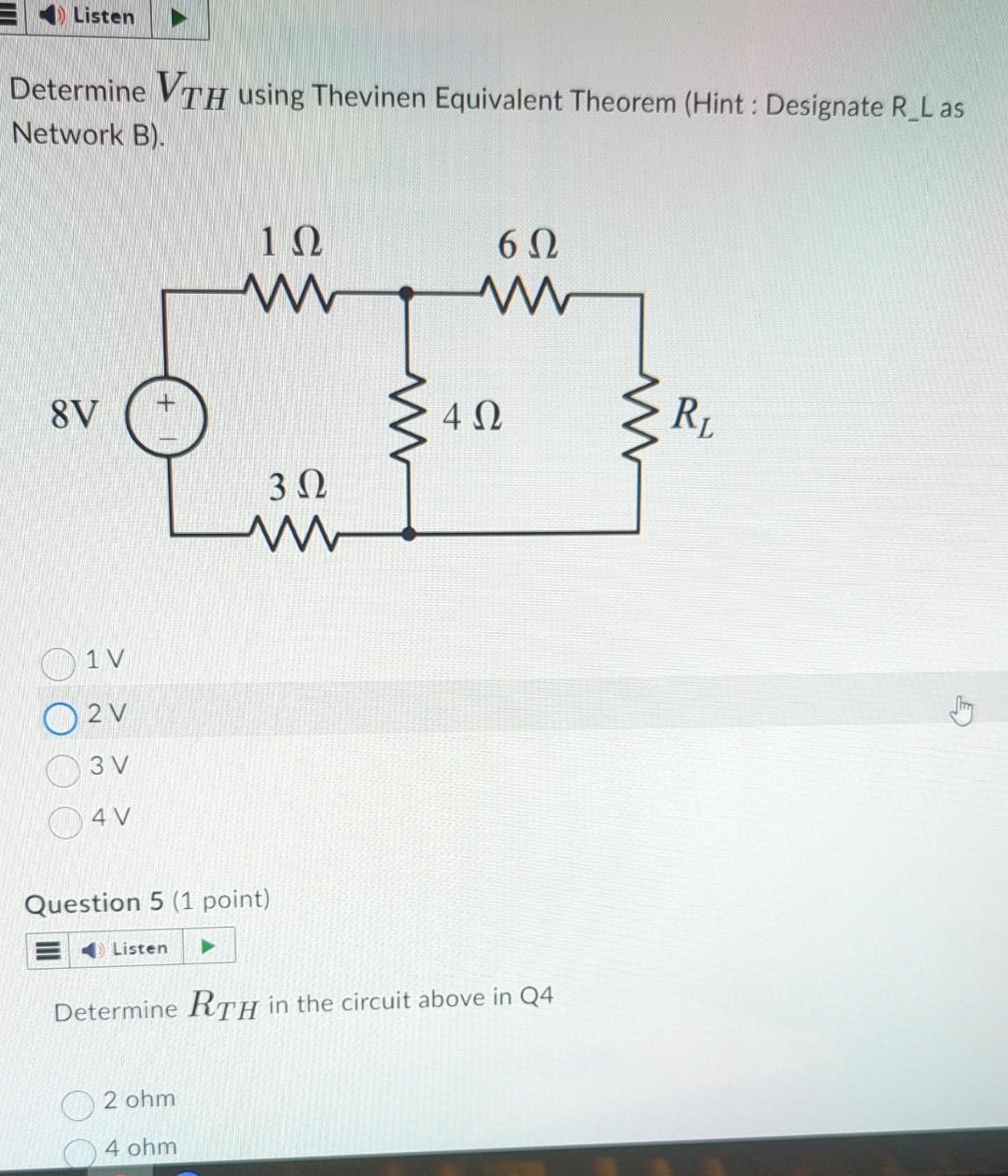 Solved Determine VTH using Thevinen Equivalent Theorem (Hint | Chegg.com