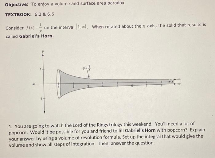 Solved Objective: To enjoy a volume and surface area paradox | Chegg.com