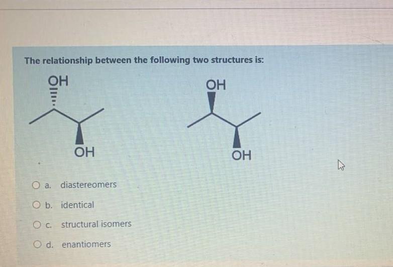 Solved The relationship between the following two structures | Chegg.com