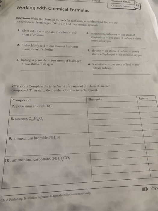 Solved Workbook Activity Chapter 5. Lesson Working with | Chegg.com
