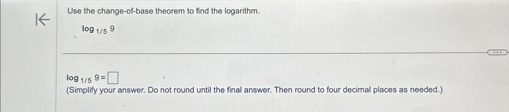Solved Use the change-of-base theorem to find the | Chegg.com