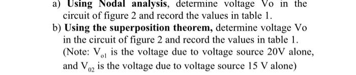 Solved a) Using Nodal analysis, determine voltage V0 in the | Chegg.com