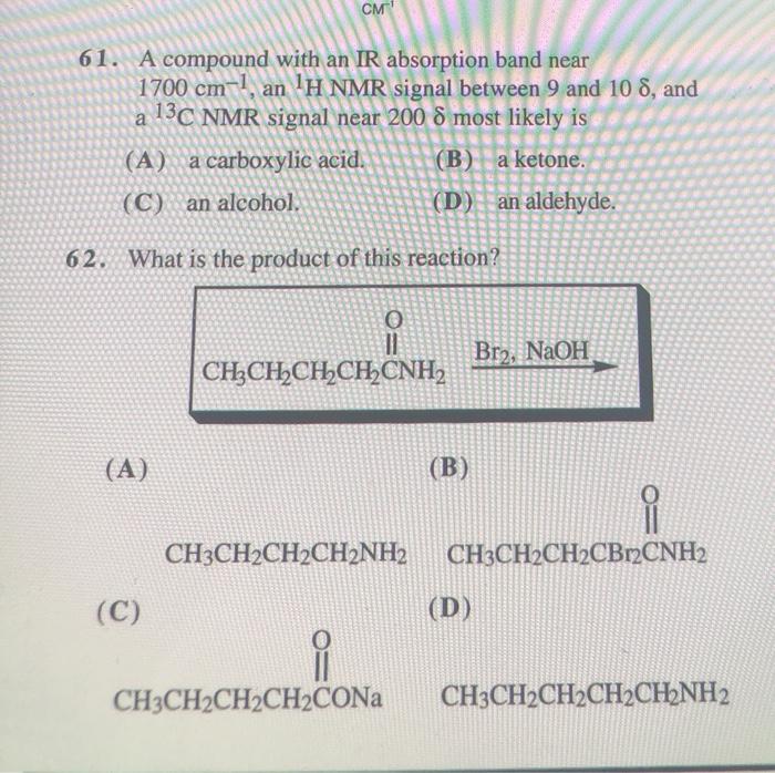 Solved Ochem questions for the two problems below, multiple | Chegg.com