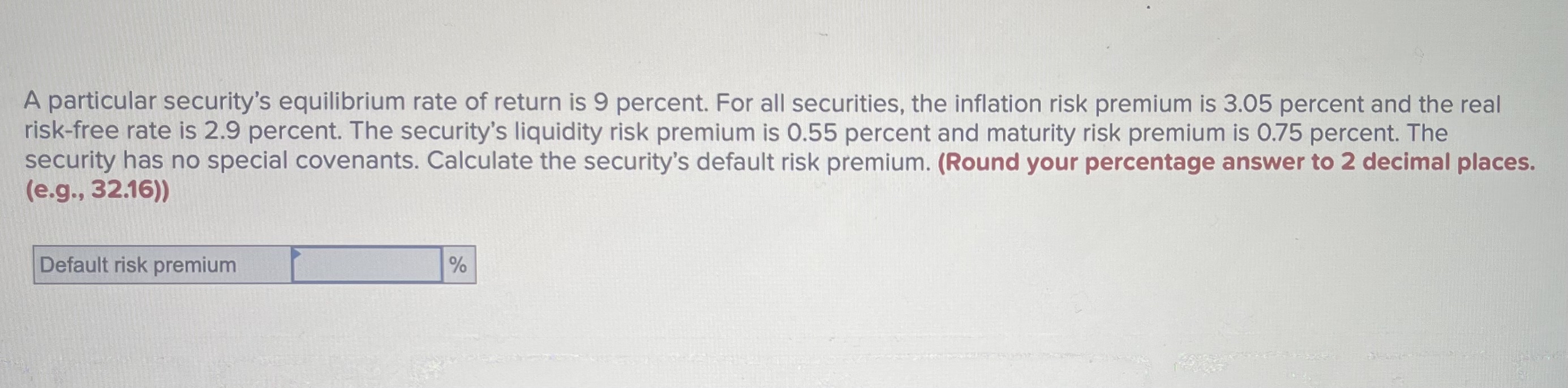 Solved A particular security's equilibrium rate of return is | Chegg.com