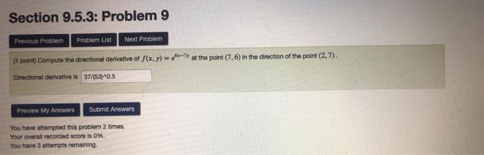 Solved Problemn List Section 9.5.3: Problem 9 Previous | Chegg.com