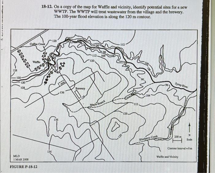 Solved 18-12. On a copy of the map for Waffle and vicinity, | Chegg.com