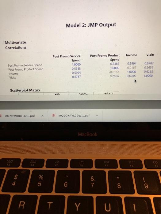 Solved Model 1: Simple Linear Regression Model Using the JMP | Chegg.com