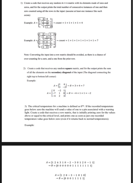these three questions. MATLAB class. stick to the | Chegg.com