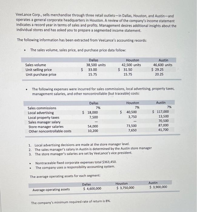 Solved Required: 1. Prepare a segmented income statement for | Chegg.com