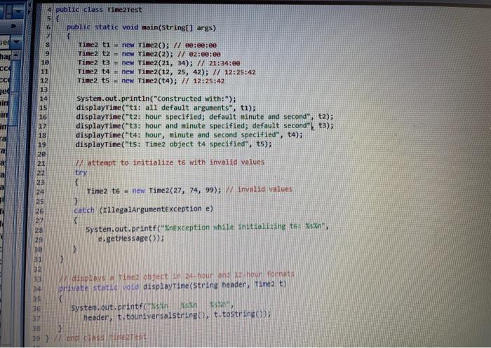 Solved ASSIGNMENT 1 INSTRUCTIONS Using the Time2.java and | Chegg.com