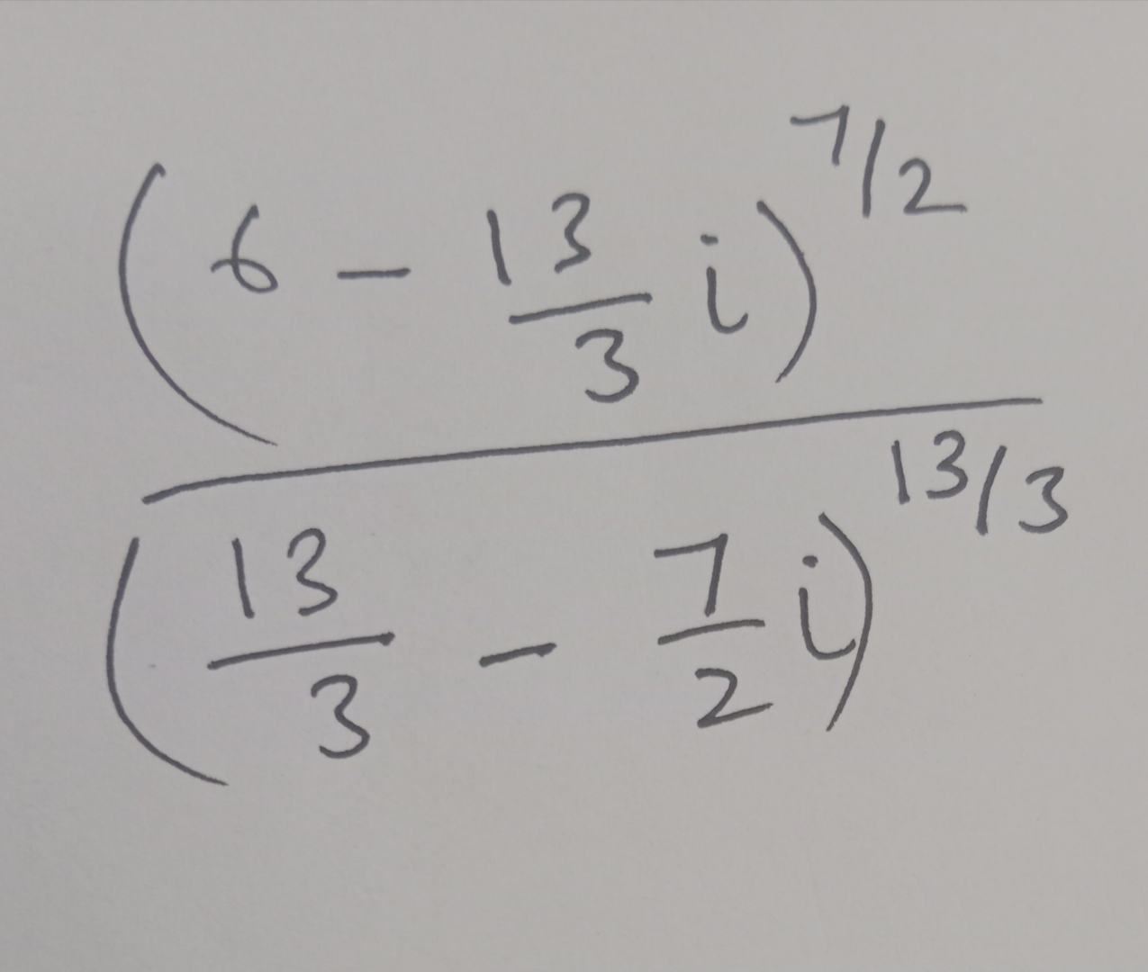 Solved (6-133i)72(133-72i)133please solve it step by step | Chegg.com