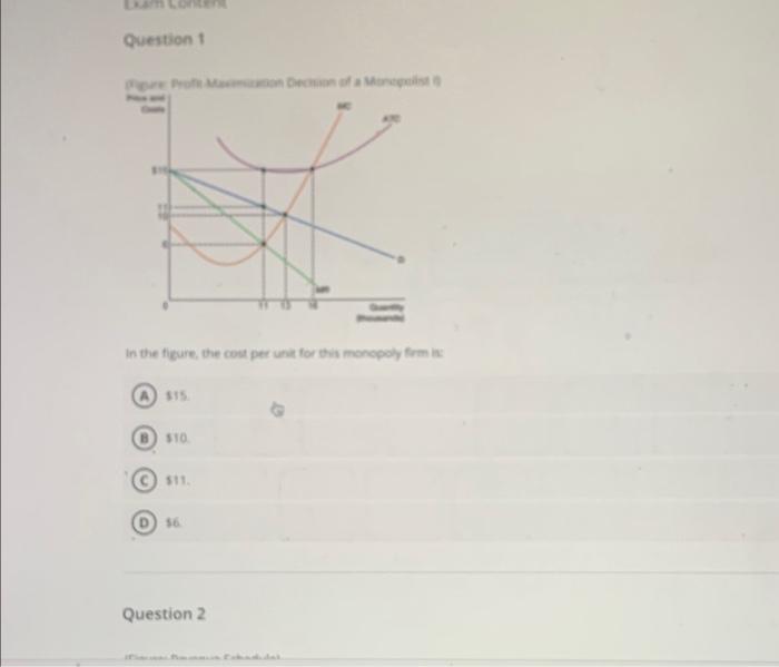 Solved Question 1 Figure Proft Maximization Decision of a | Chegg.com