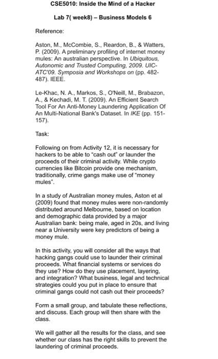 Solved CSE5010: Inside the Mind of a Hacker Lab 7( week8) - | Chegg.com