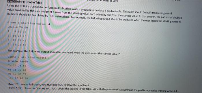 Solved this is to be done in HLA assembly language. i added | Chegg.com