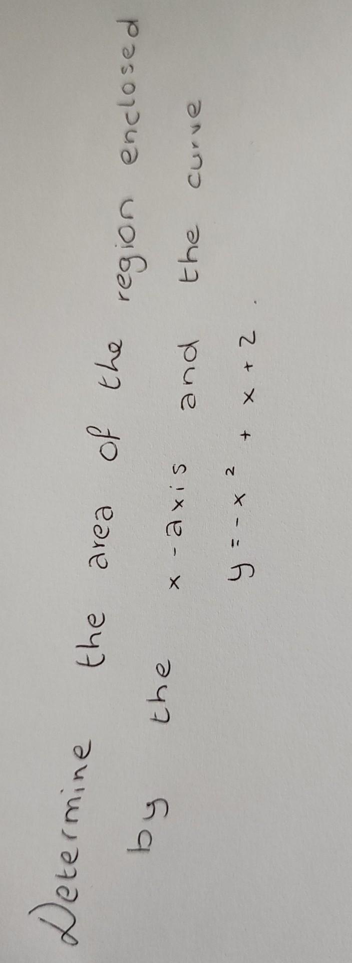 Solved Determine the area of the region enclosed by the x – | Chegg.com