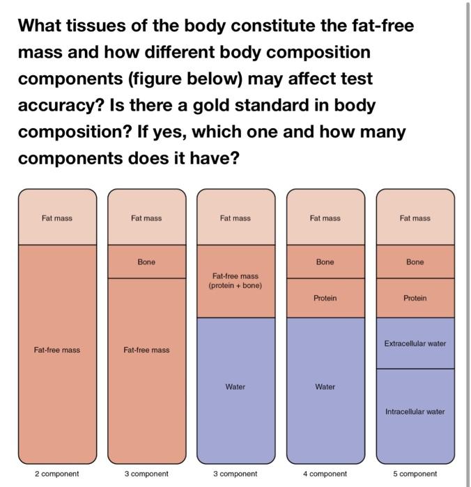 Solved What tissues of the body constitute the fat-free mass | Chegg.com