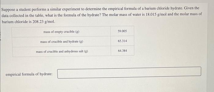 Solved Suppose a student performs a similar experiment to | Chegg.com