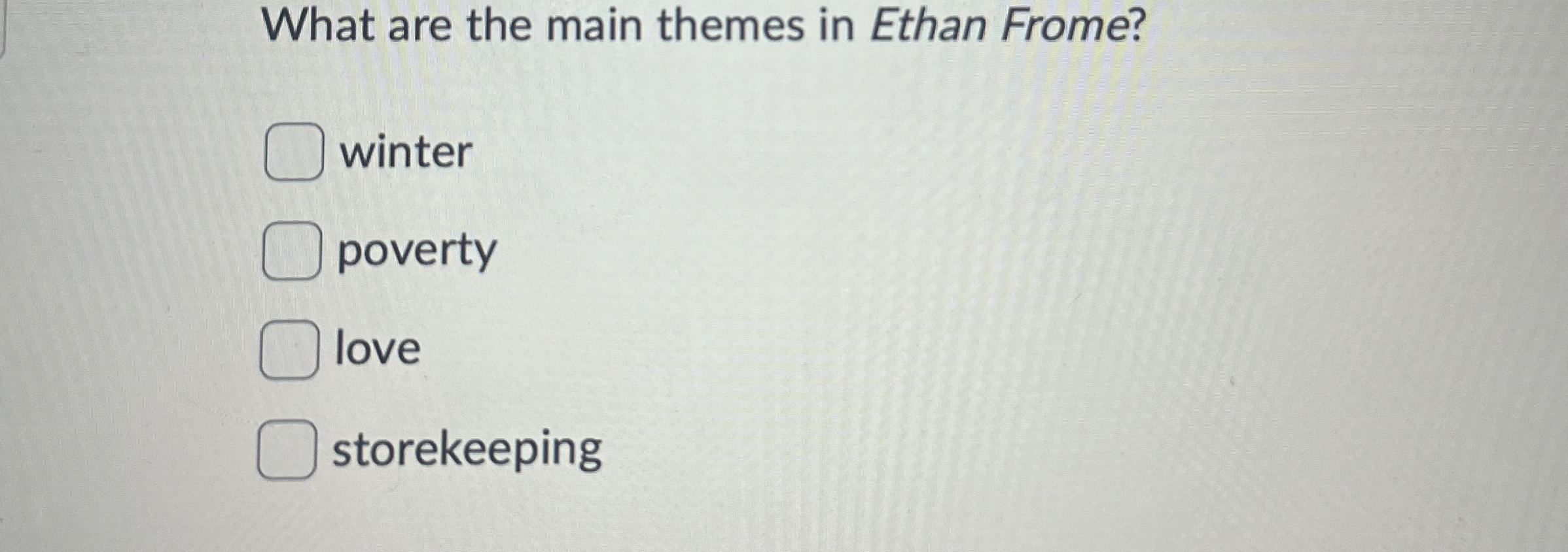 Solved What are the main themes in Ethan | Chegg.com
