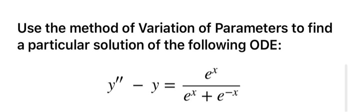 Variation Of Parameters