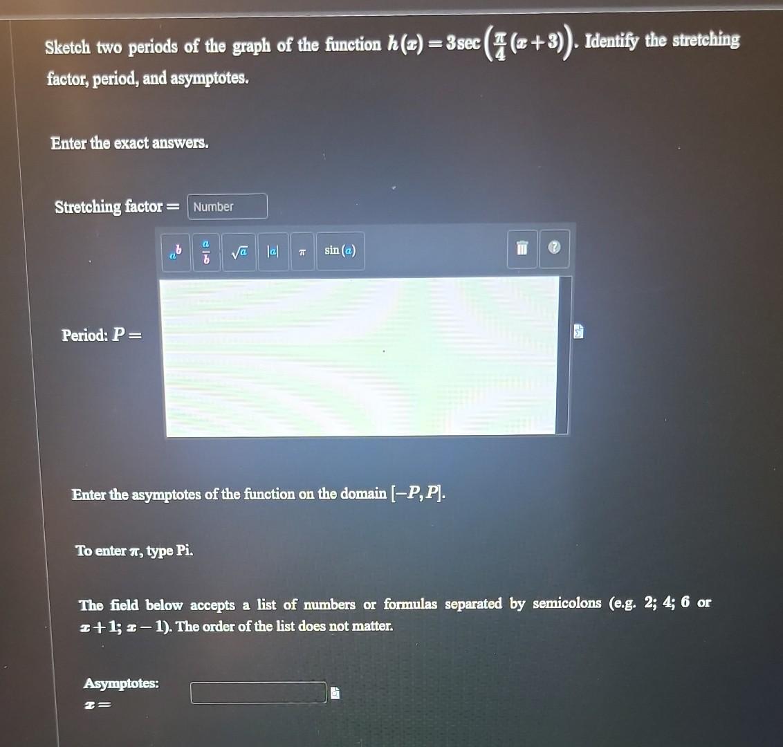 Solved Sketch two periods of the graph of the function | Chegg.com