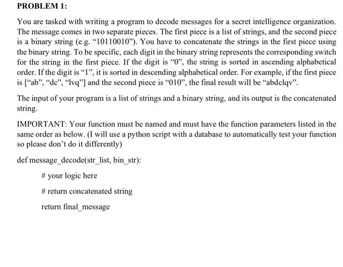 Solved PROBLEM 1: You are tasked with writing a program to | Chegg.com