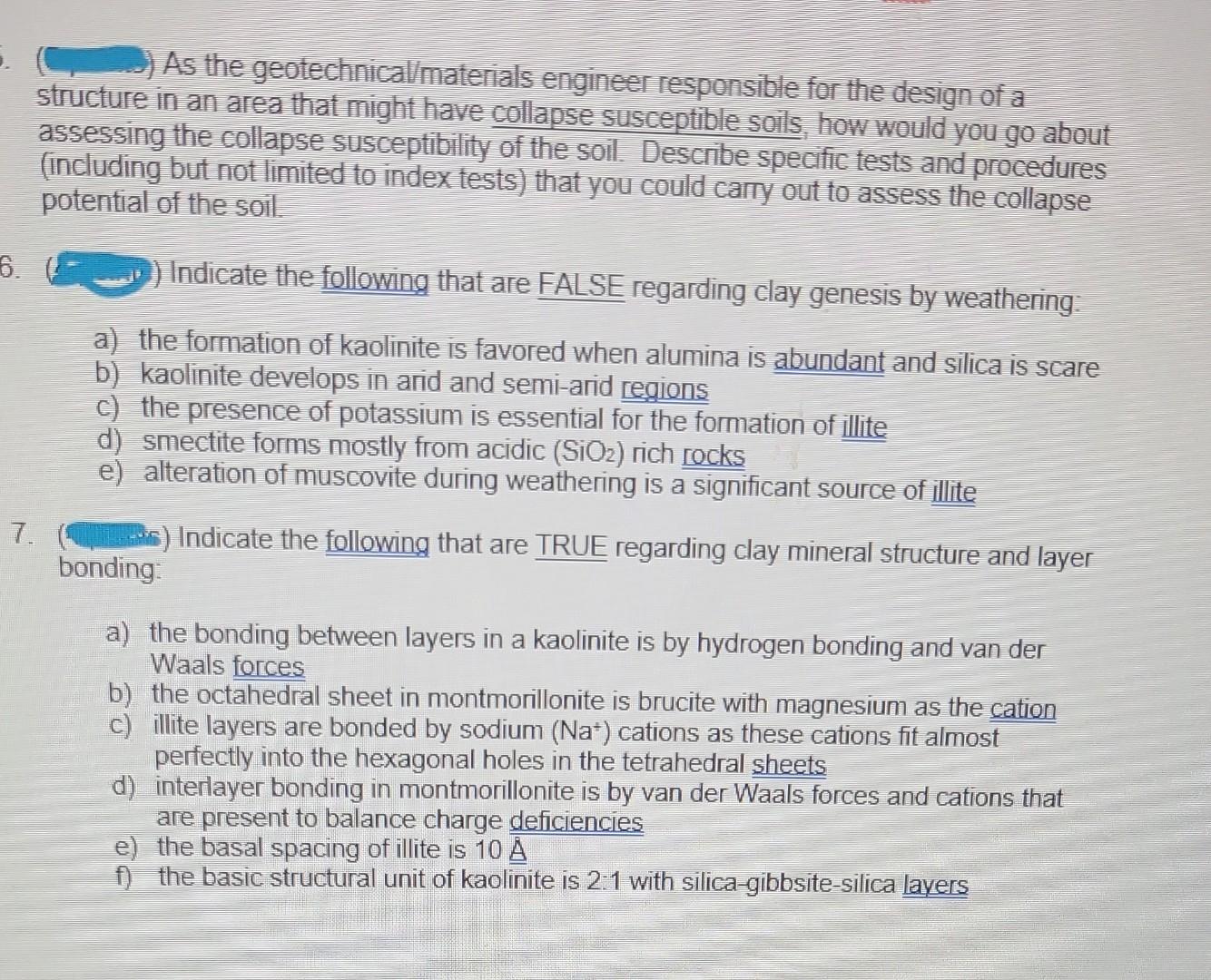 Solved As the geotechnical/materials engineer responsible | Chegg.com