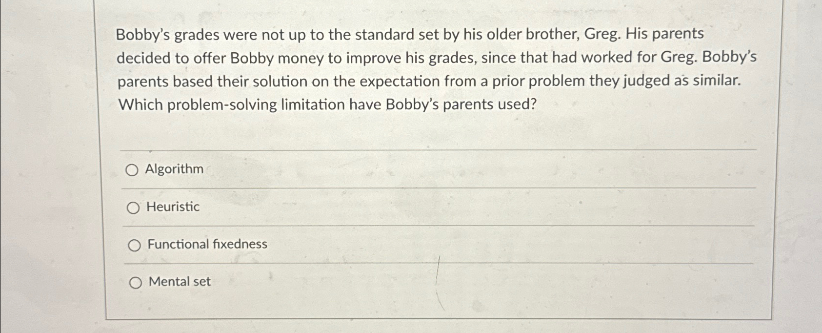 Solved Bobby's grades were not up to the standard set by his | Chegg.com