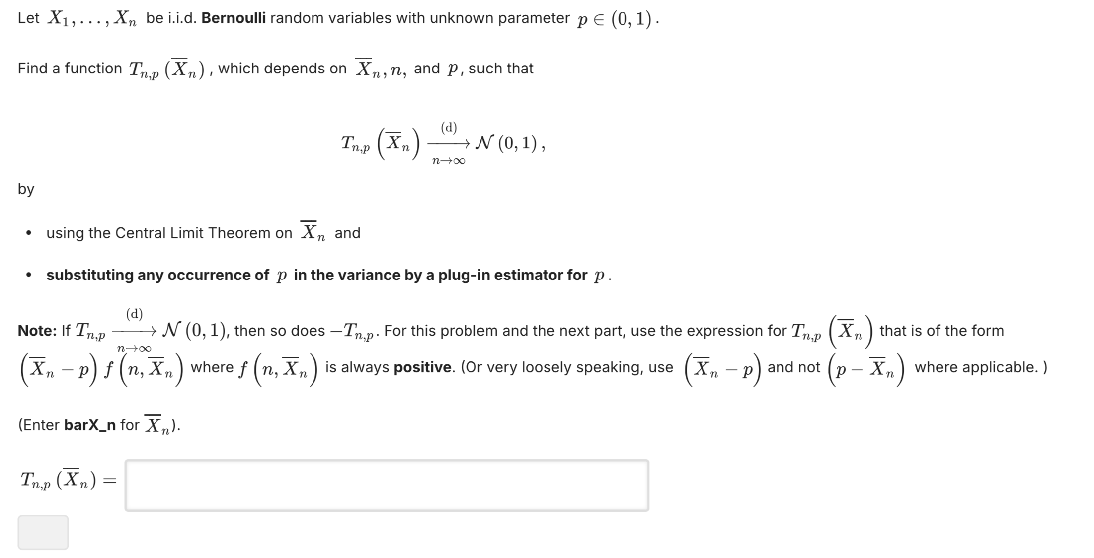 Solved Let x1,dots,xn be i.i.d. ﻿Bernoulli random variables | Chegg.com