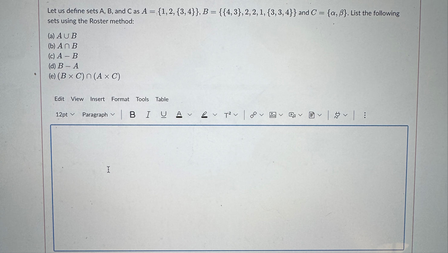 Solved Let us define sets A,B, ﻿and C as | Chegg.com