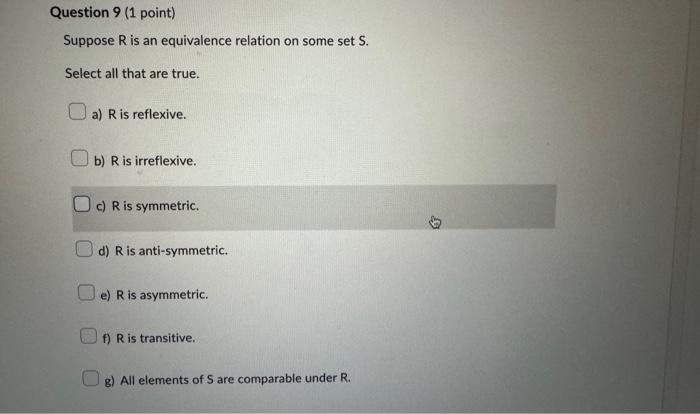 Solved d) R2 is reflexive, symmetric and transitive because | Chegg.com
