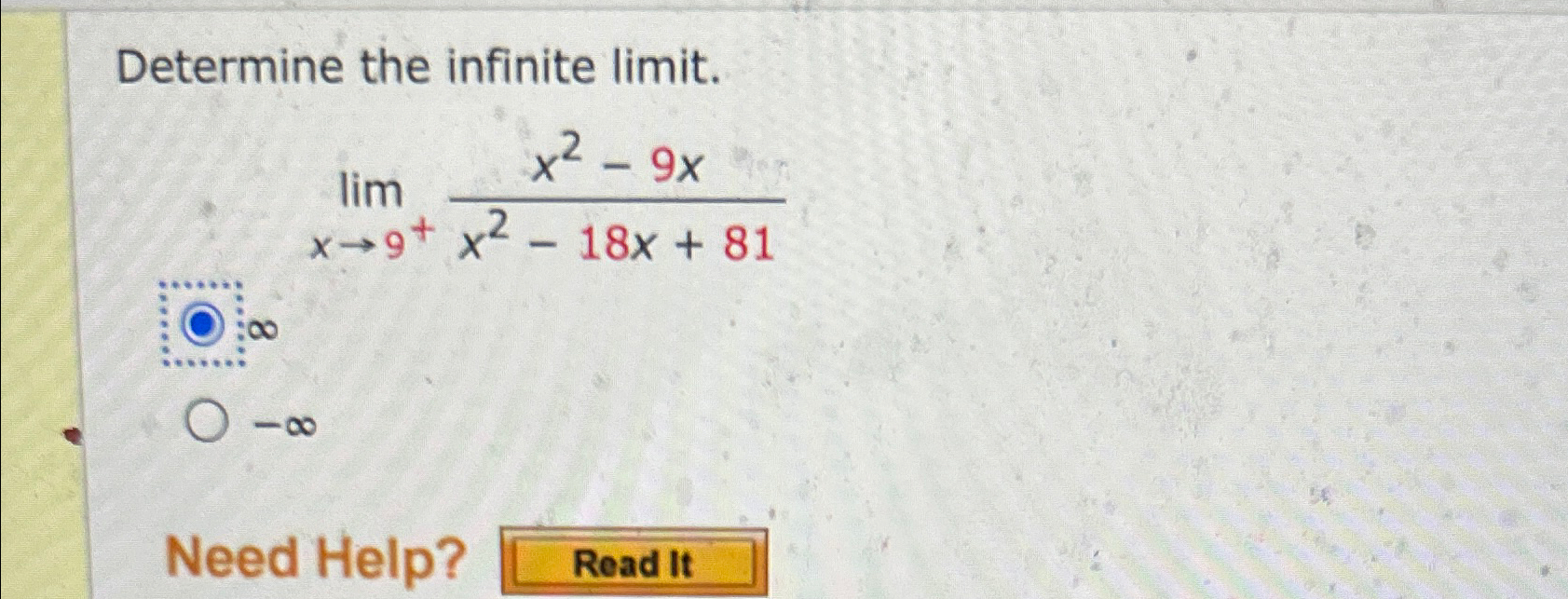 Solved Determine the infinite | Chegg.com