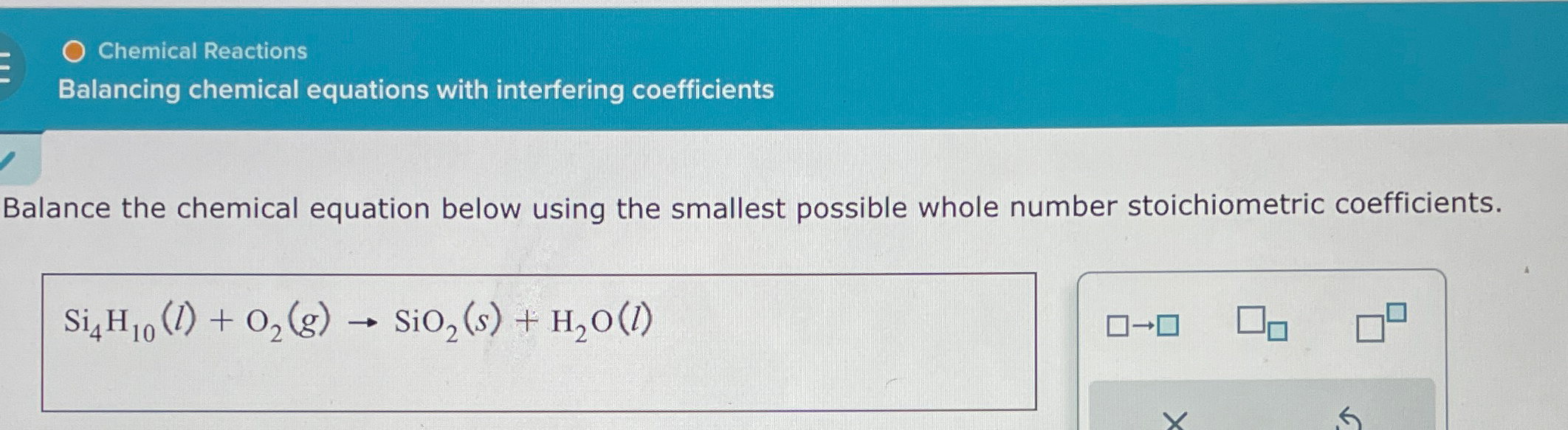 Solved Chemical ReactionsBalancing chemical equations with | Chegg.com