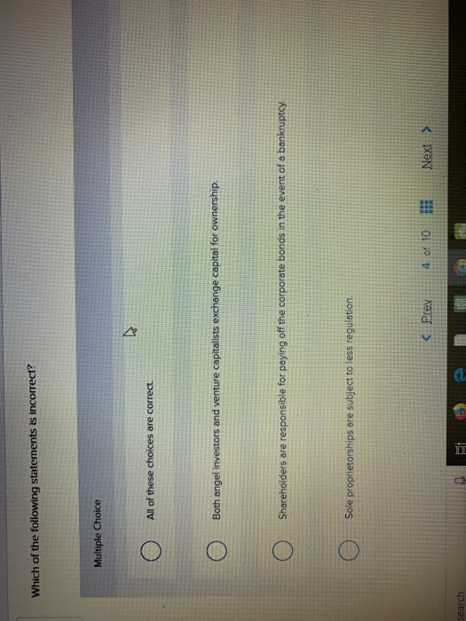 Solved Which of the following statements is incorrect? | Chegg.com