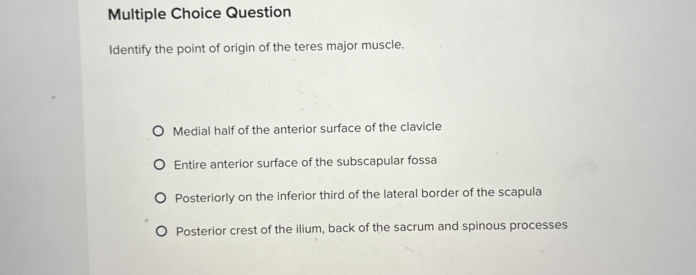 Solved Multiple Choice QuestionIdentify the point of origin | Chegg.com