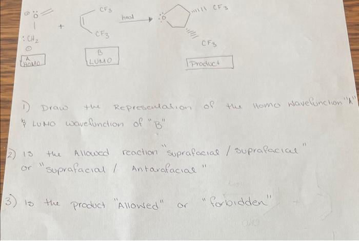 Solved 1) Draw the Representation of the Homo Wavefunction | Chegg.com