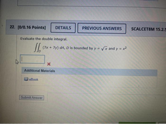 Solved 8 [-/0.04 Points DETAILS SCALCETSM 15.1.038. MY NOTES | Chegg.com Solved 8 [-/0.04 Points DETAILS SCALCETSM 15.1.038. MY NOTES | Chegg.com