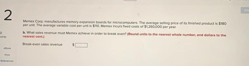 Solved Memex Corp. manufactures memory expansion boards for | Chegg.com
