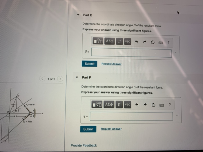Solved Part A Express F, in Cartesian vector form. Figure 1) | Chegg.com
