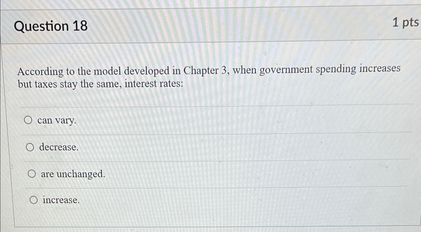 Solved Question 181ptsAccording to the model developed in | Chegg.com