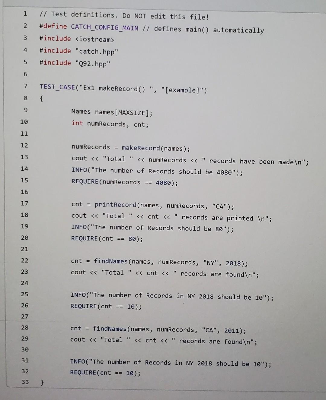 Solved We will declare the structure for the Names record. | Chegg.com