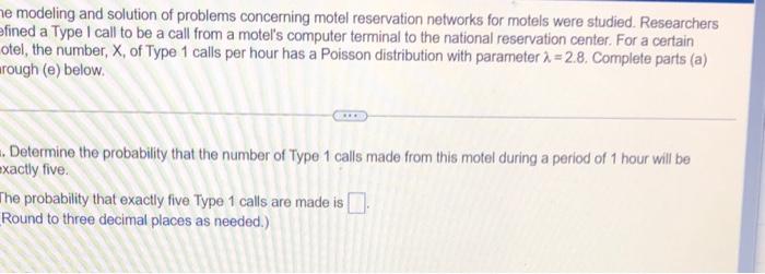 Solved רe modeling and solution of problems concerning motel | Chegg.com