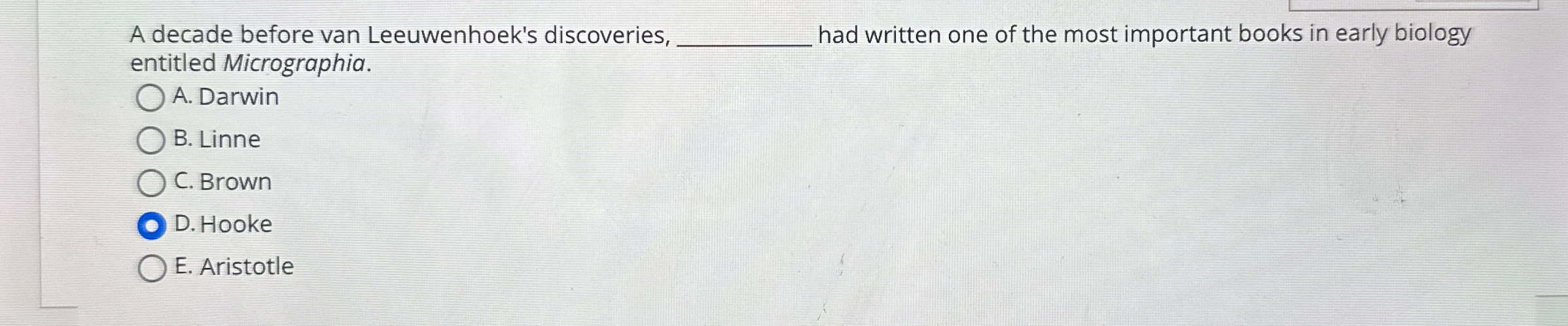 Solved A decade before van Leeuwenhoek's discoveries, q, | Chegg.com