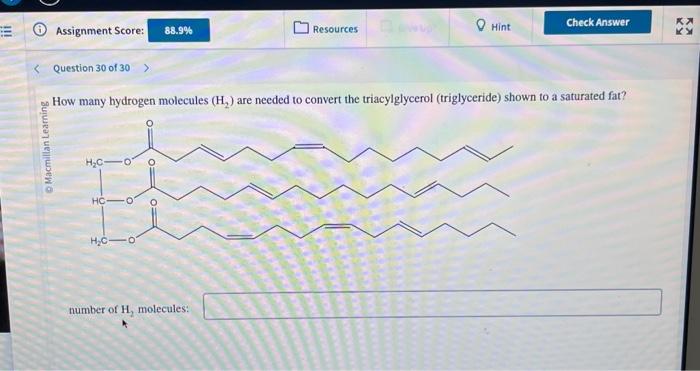 Solved How many hydrogen molecules (H2) are needed to | Chegg.com