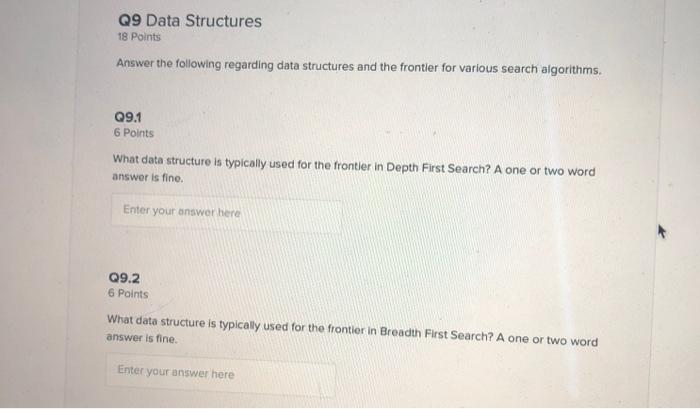 Solved Q9 Data Structures 18 Points Answer the following | Chegg.com Solved Q9 Data Structures 18 Points Answer the following | Chegg.com