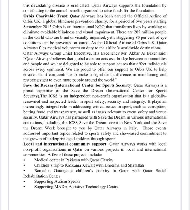 Solved The Case Study Sustainability of Operations in Qatar | Chegg.com