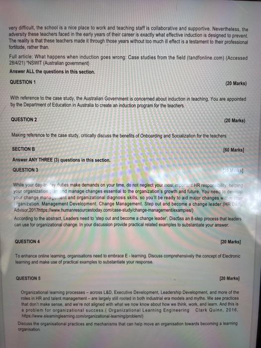 Solved SECTION A [40 Marks Read the case study below and | Chegg.com